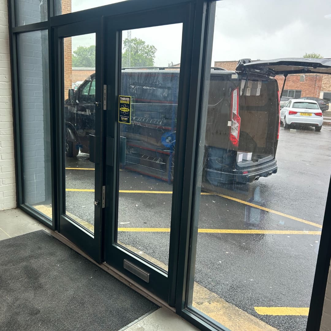 White Frost Privacy Window Film Installation at Essex Office - Tintfit ...